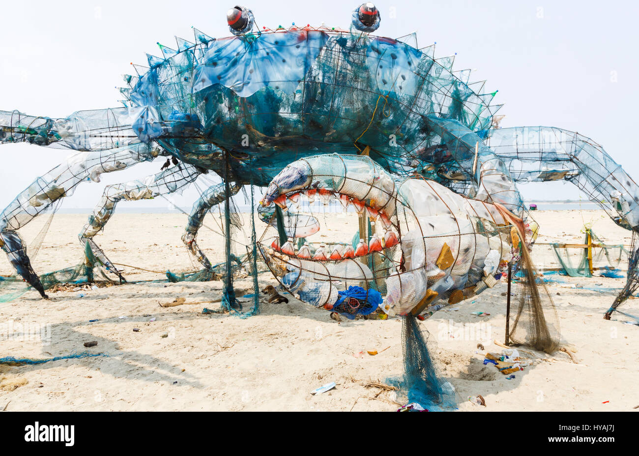 Claw of The Mad Crab, an installation or sculpture made of waste ...