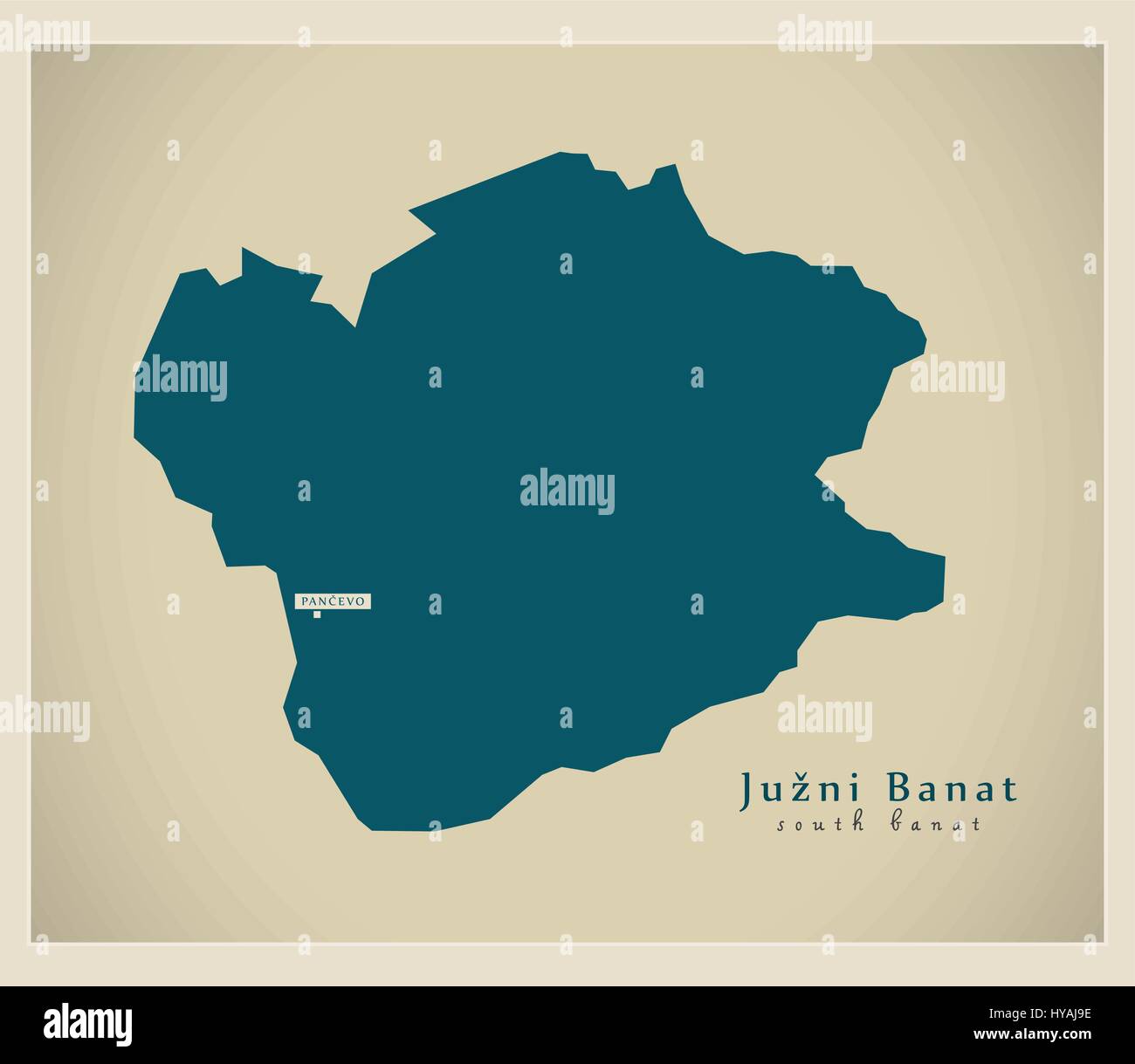Modern Map - Juzni Banat RS Stock Vector Image & Art - Alamy