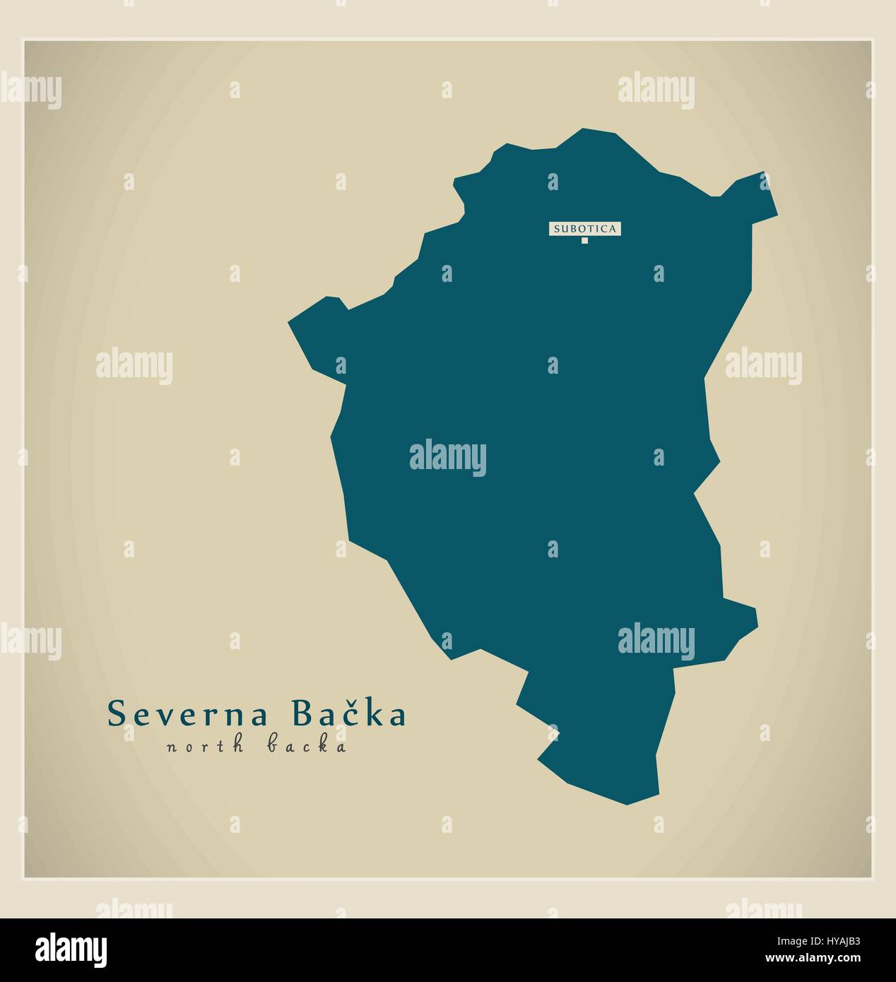 Modern Map - Severna Backa RS Stock Vector Image & Art - Alamy
