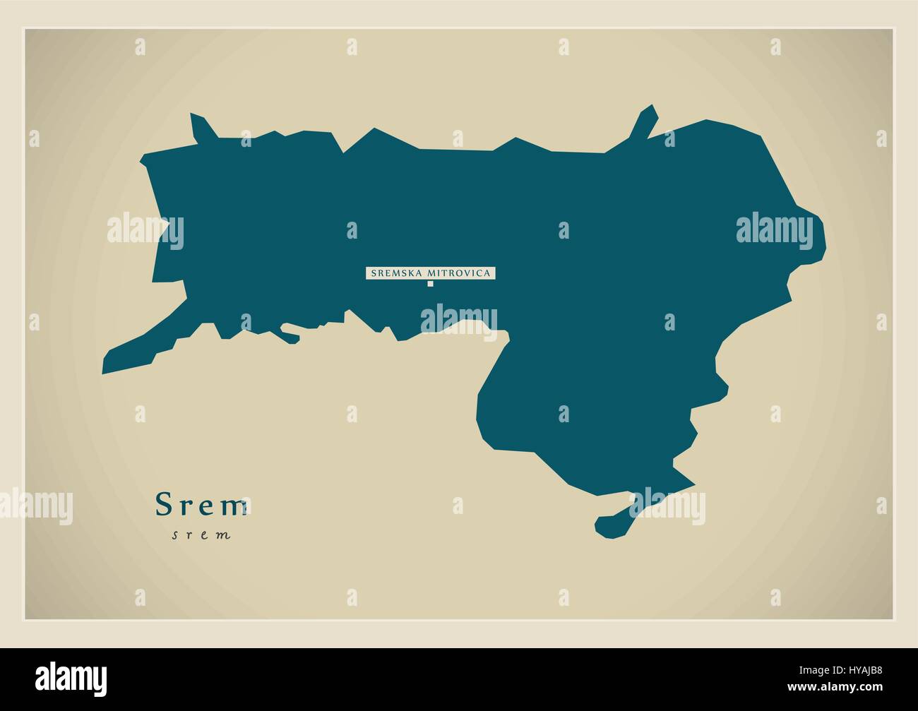 Srem district vector vectors hi-res stock photography and images - Alamy