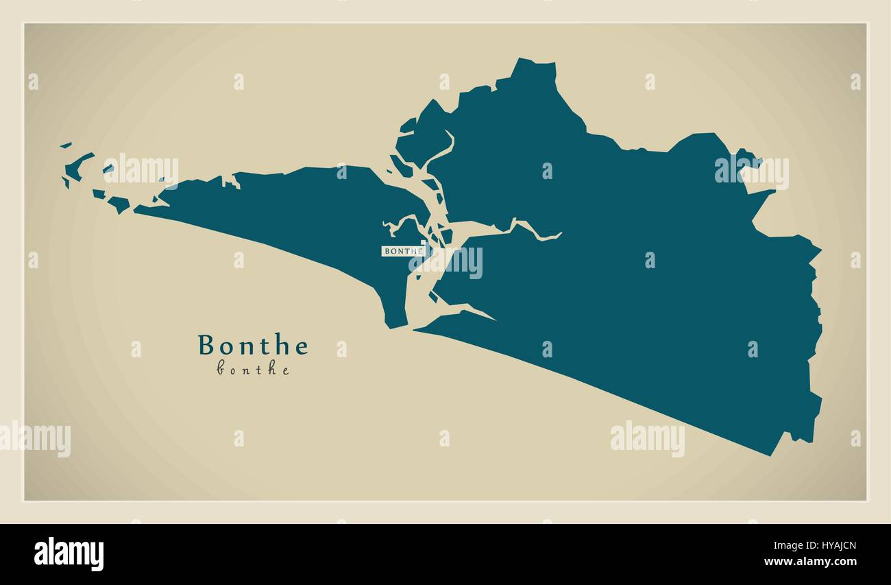 Modern Map - Bonthe SL Stock Vector Image & Art - Alamy