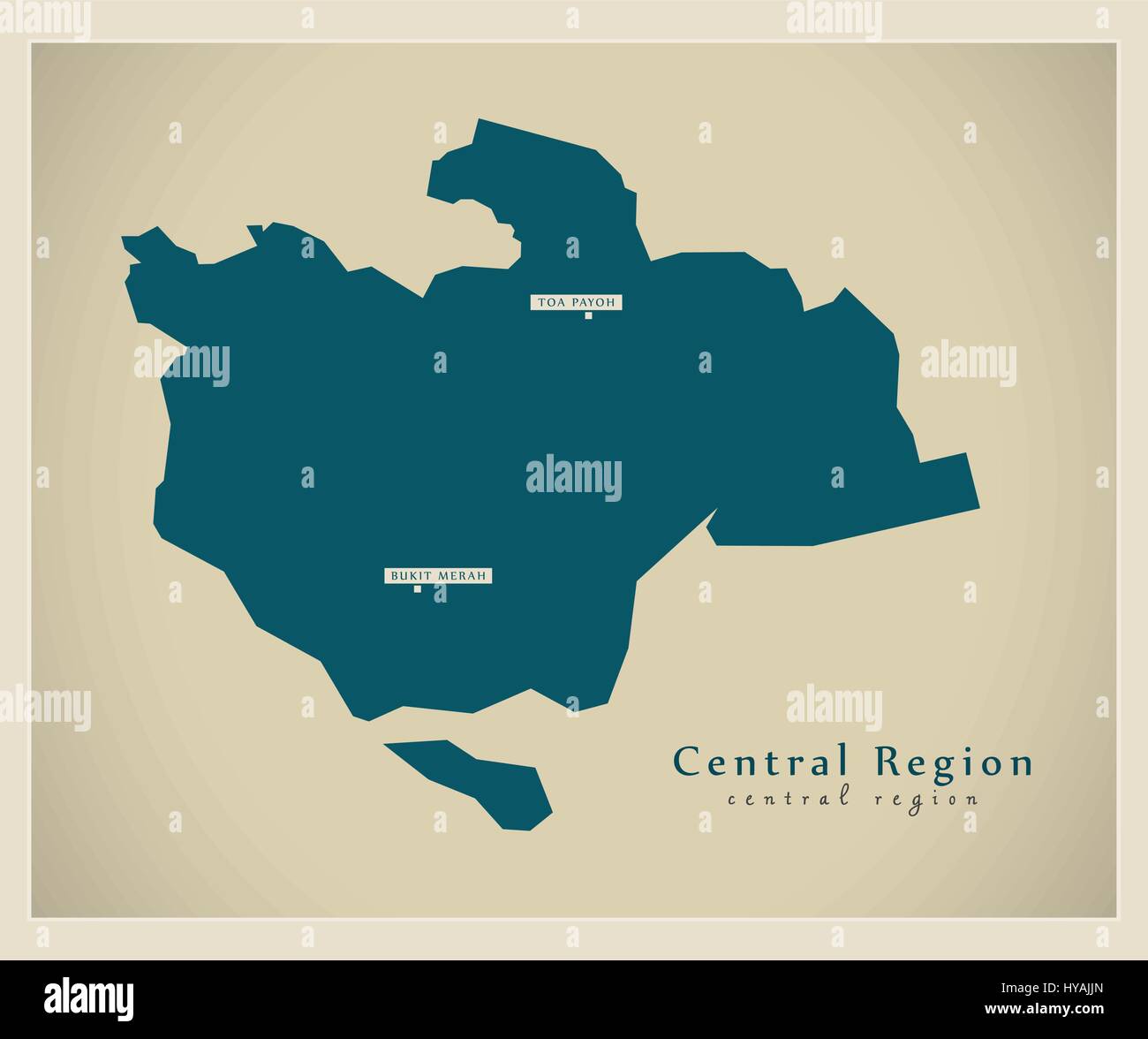 Modern Map - Central Region SG Stock Vector Image & Art - Alamy