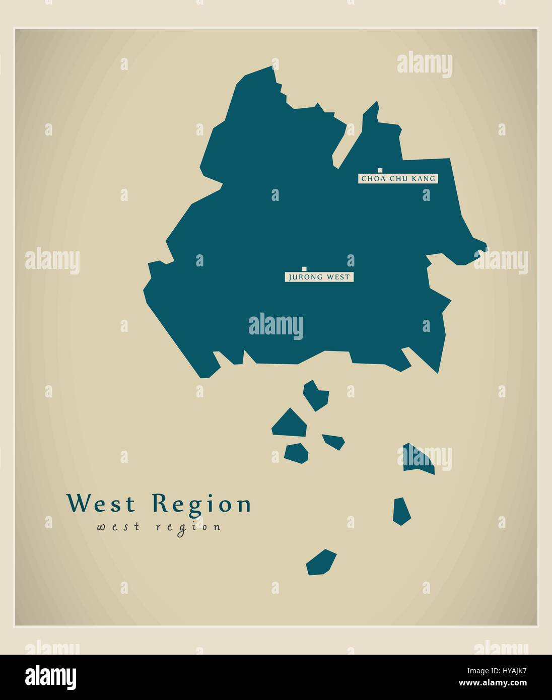 Modern Map - West Region SG Stock Vector Image & Art - Alamy
