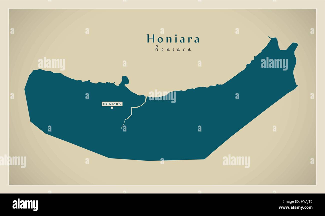 Modern Map - Honiara SB Stock Vector Image & Art - Alamy