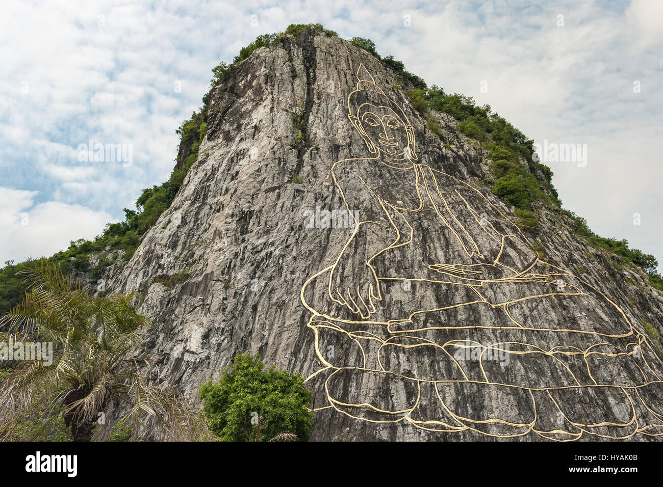 Laser Buddha Pattaya Stock Photo - Alamy