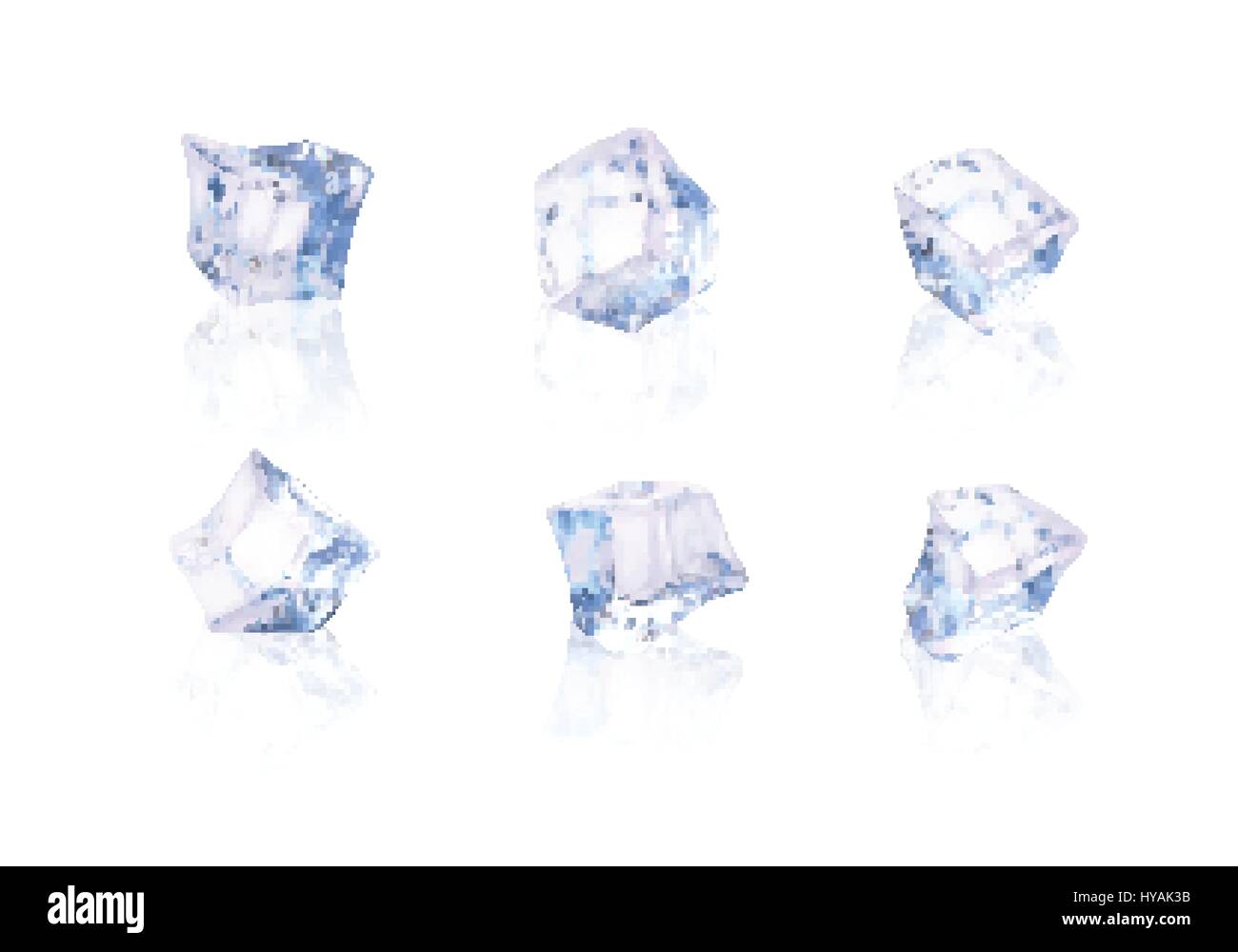 3d ice cubes set Cut Out Stock Images & Pictures - Alamy