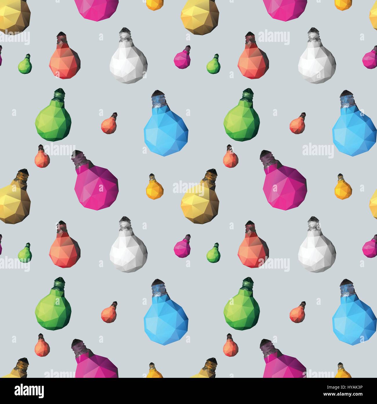 low poly light bulb. Seamless pattern Stock Vector Image & Art - Alamy