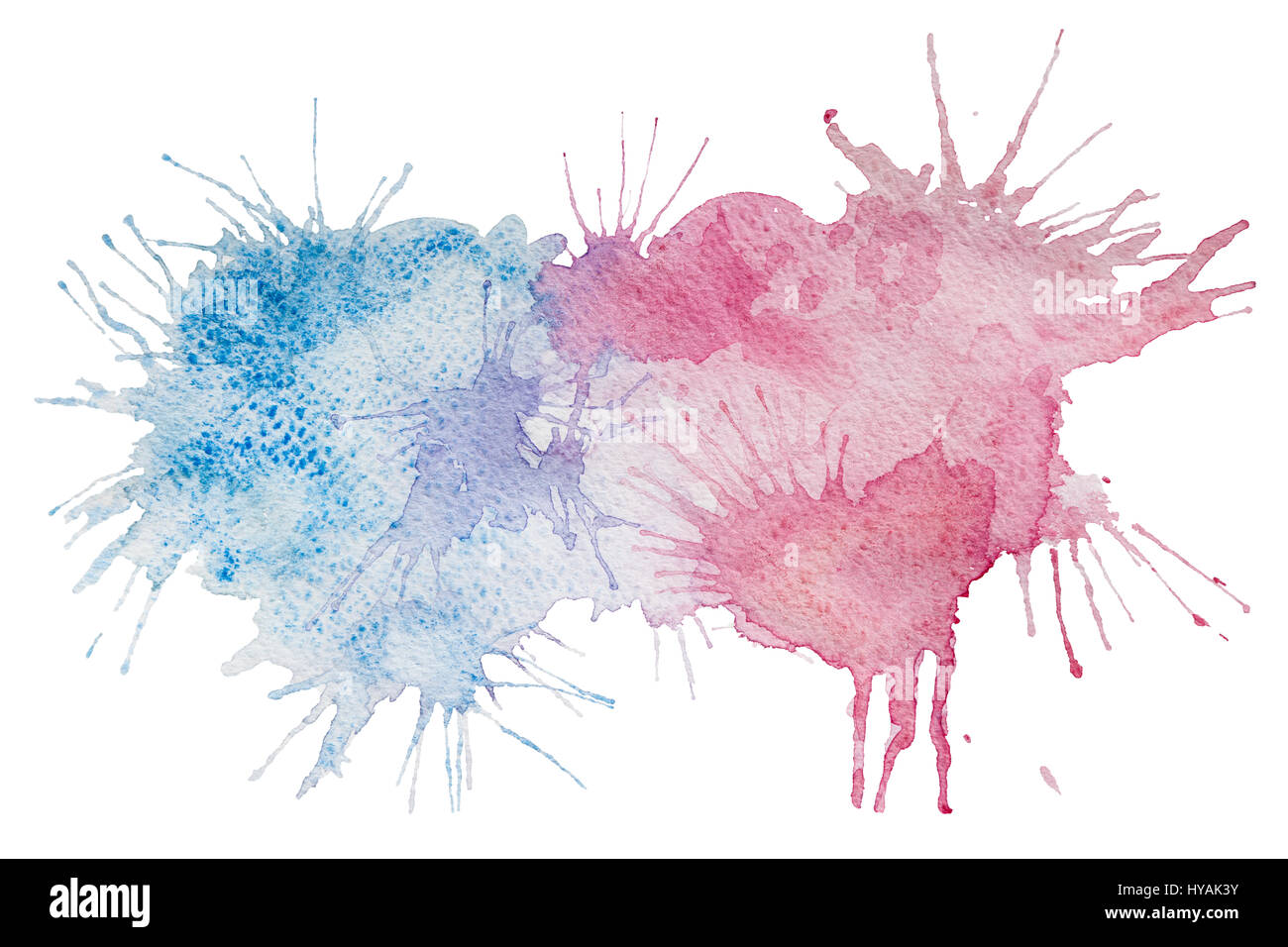 Watercolor pink blue background Cut Out Stock Images & Pictures - Alamy