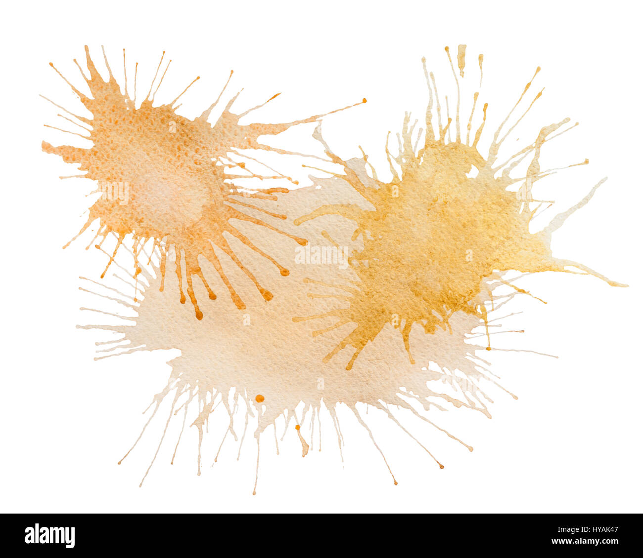 Beige watercolor splash stain Stock Photo - Alamy