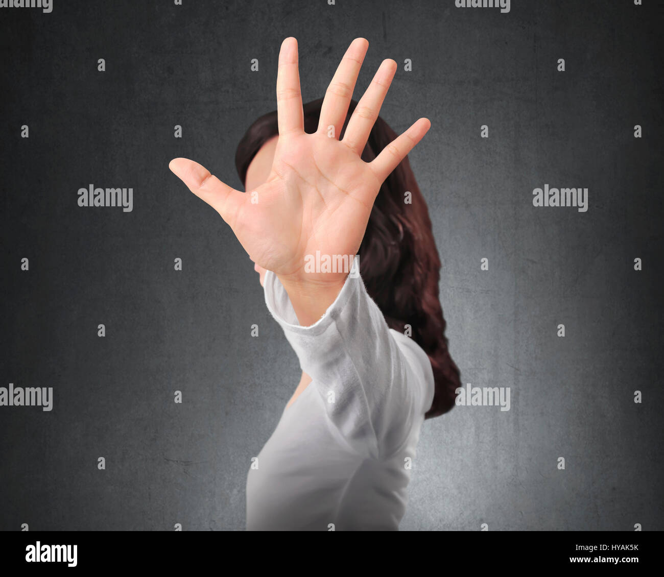 Stop hand gesture female hand hi-res stock photography and images - Alamy