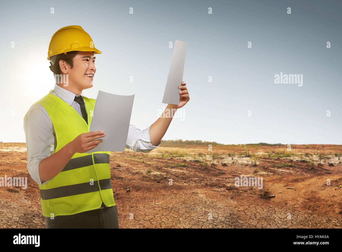 Looking at blueprints hi-res stock photography and images - Alamy