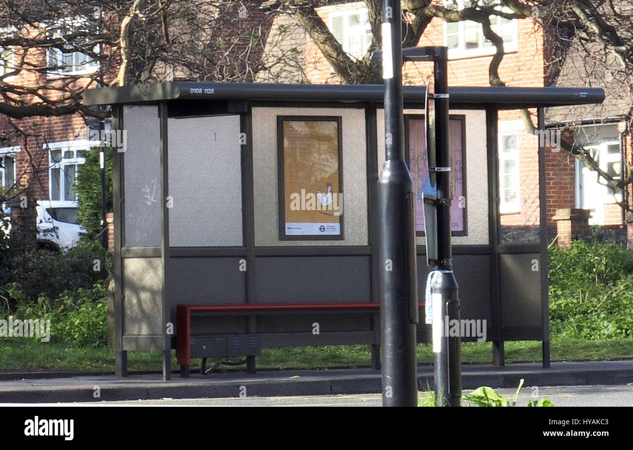 BEST QUALITY AVAILABLE A general view of the bus stop in Croydon, south ...