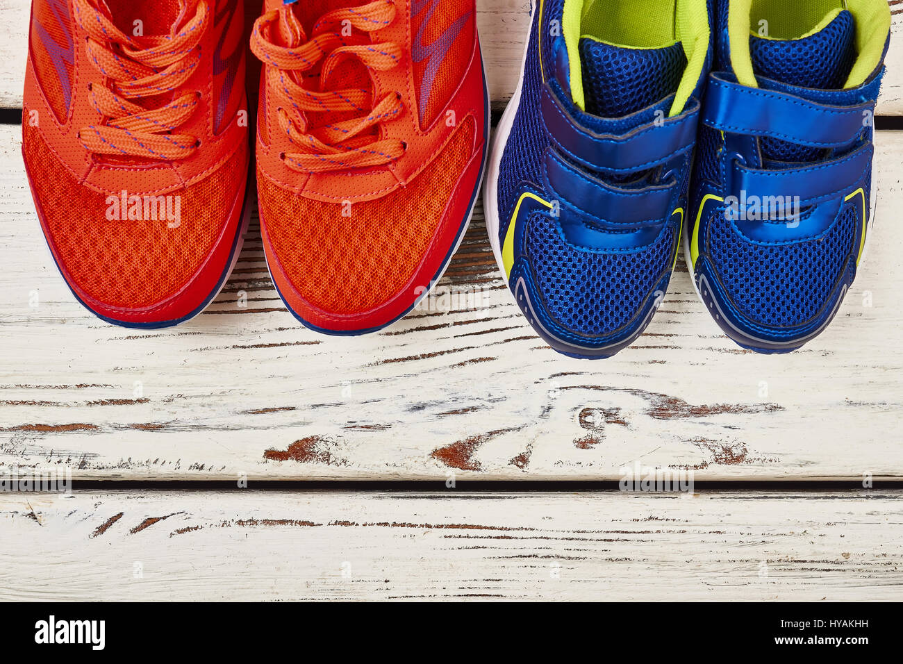 Two pairs of sport shoes Stock Photo - Alamy