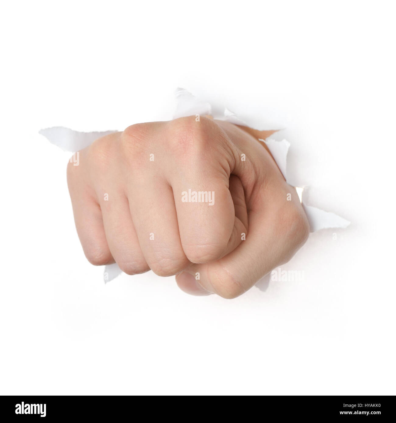 Fist punching through wall hi-res stock photography and images - Alamy