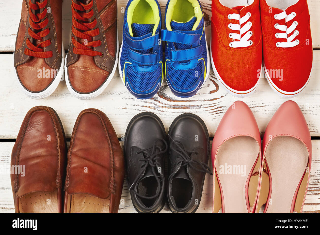Different kinds of footwear Stock Photo - Alamy