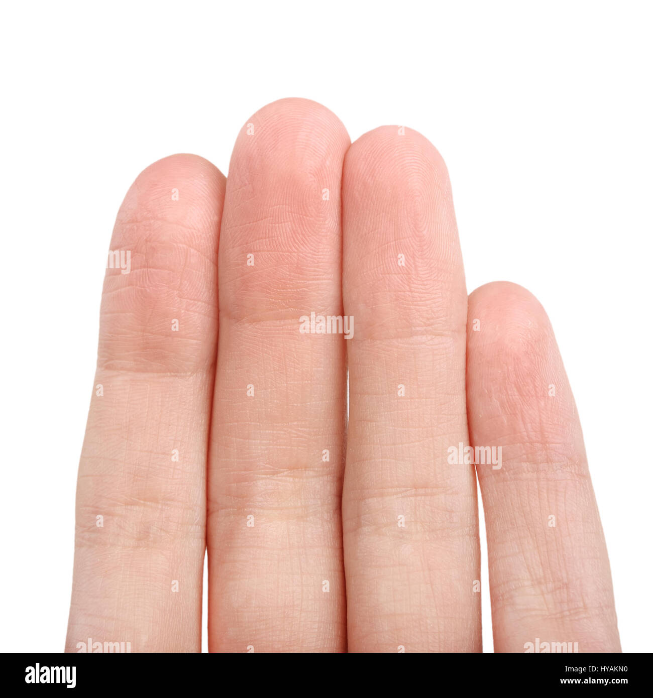 Close up fingers isolated on white Stock Photo - Alamy