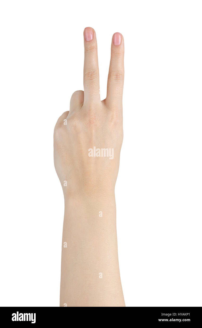 Woman hand isolated on white Stock Photo - Alamy