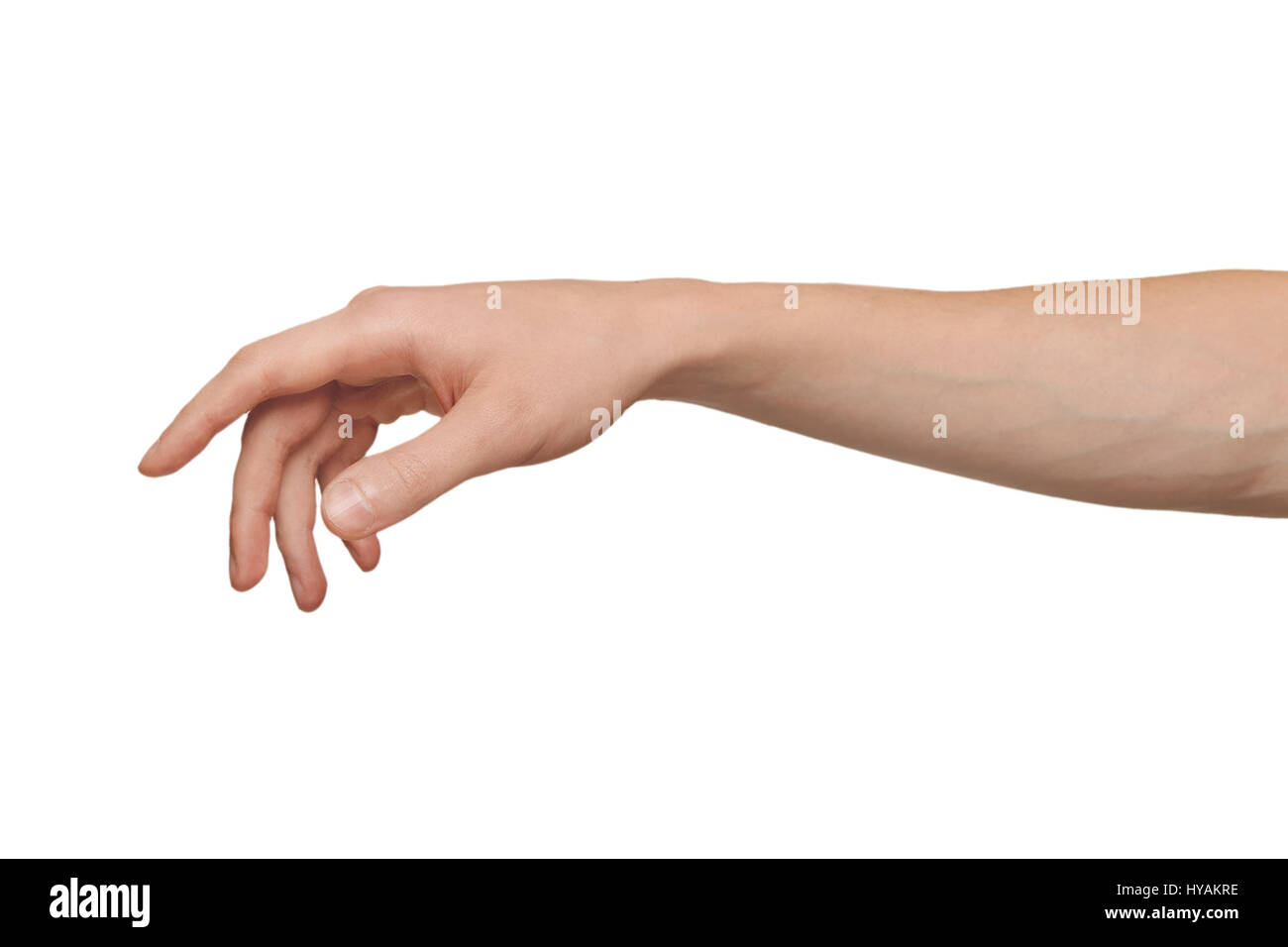 Male hand isolated on white background Stock Photo - Alamy