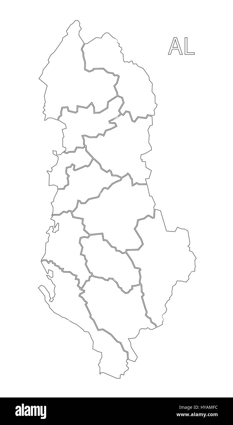 Albania map outline country border hi-res stock photography and images ...