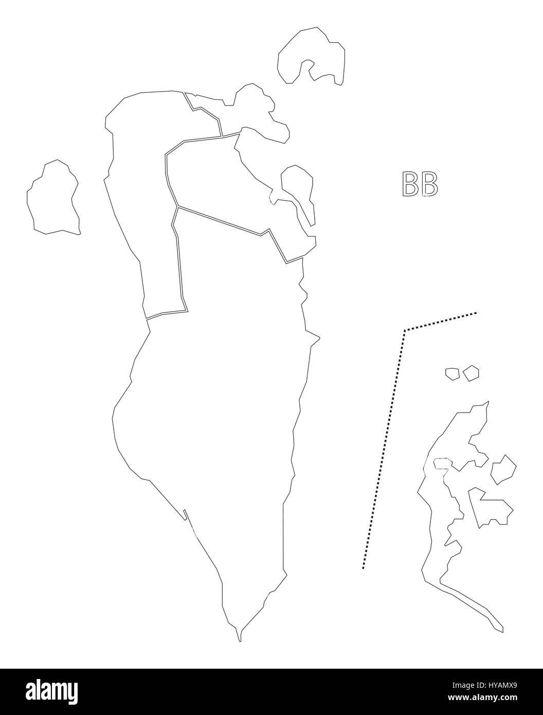 Bahrain outline hi-res stock photography and images - Alamy