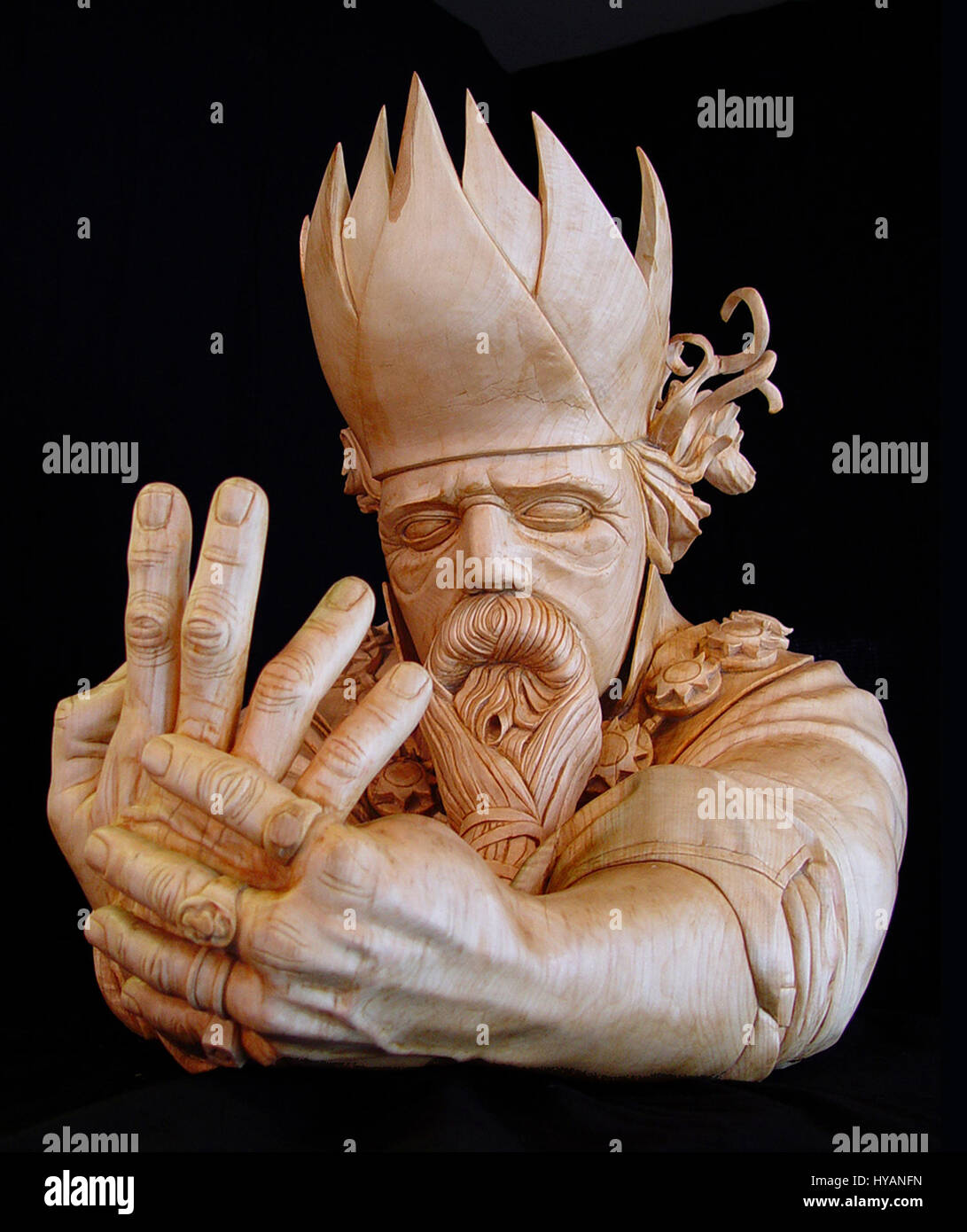 Hand carved wood sculpture hi-res stock photography and images - Alamy