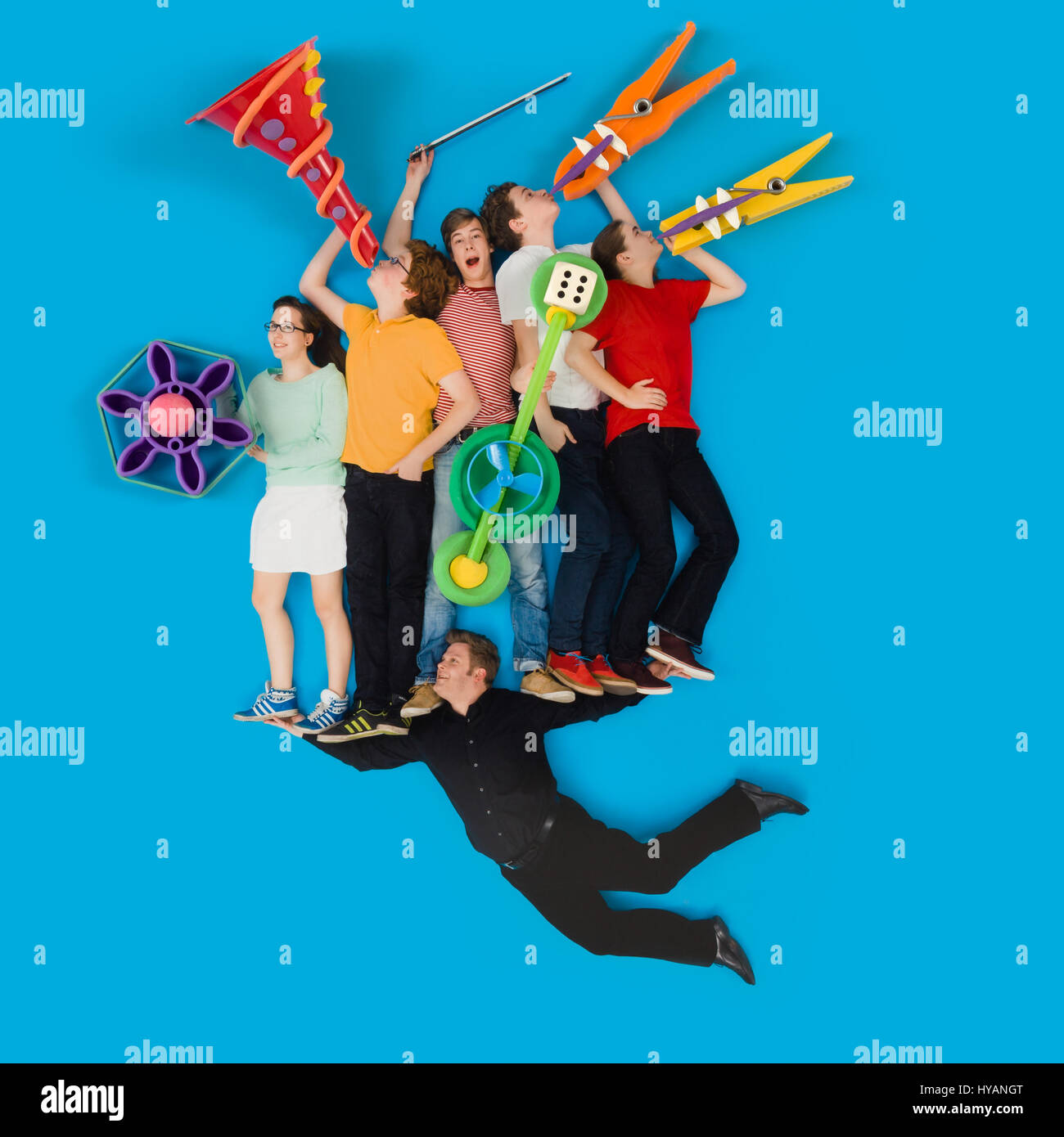 Kids playing instruments orchestra hi-res stock photography and images ...