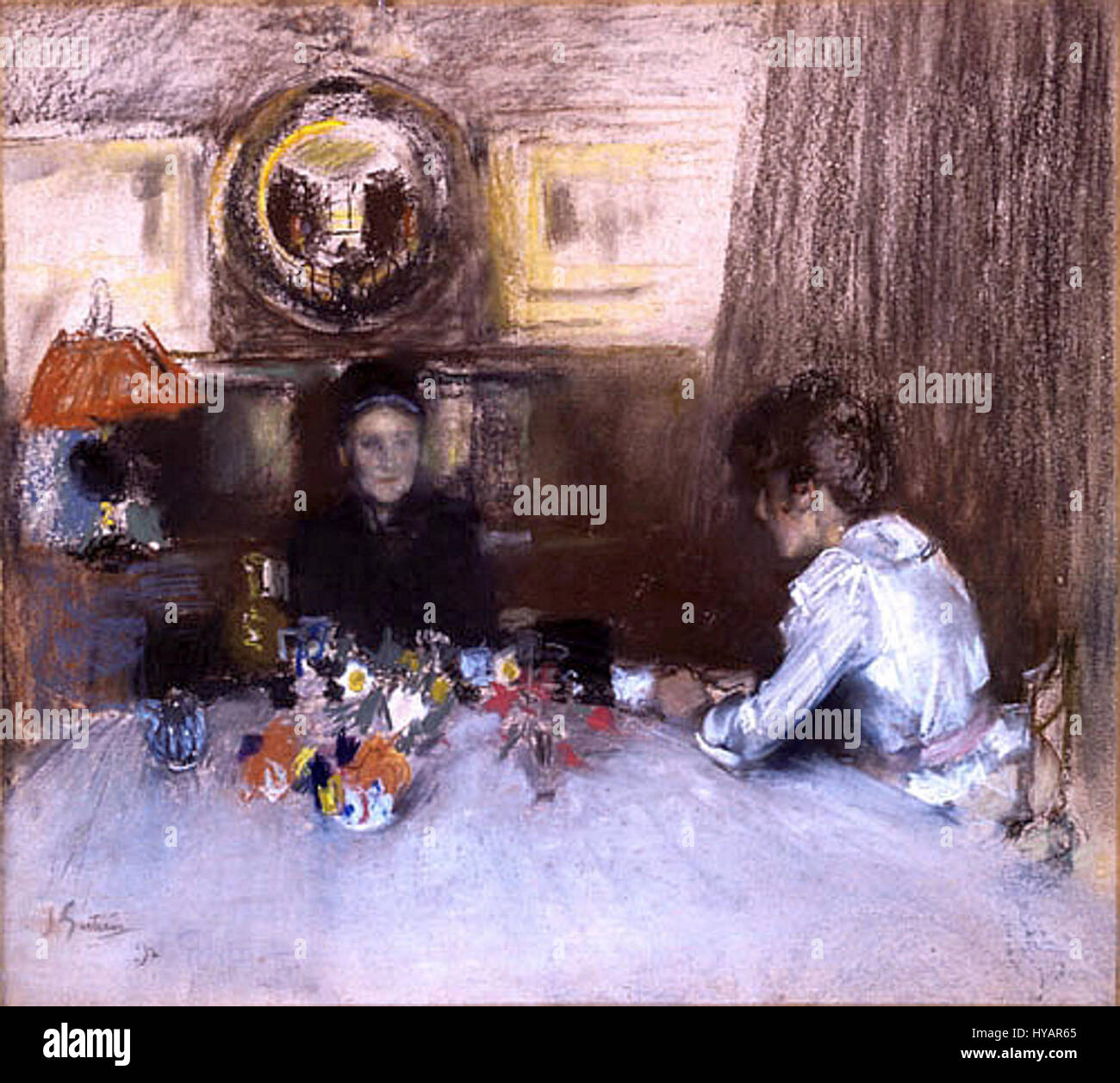 James Guthrie Causerie 1892 Stock Photo - Alamy