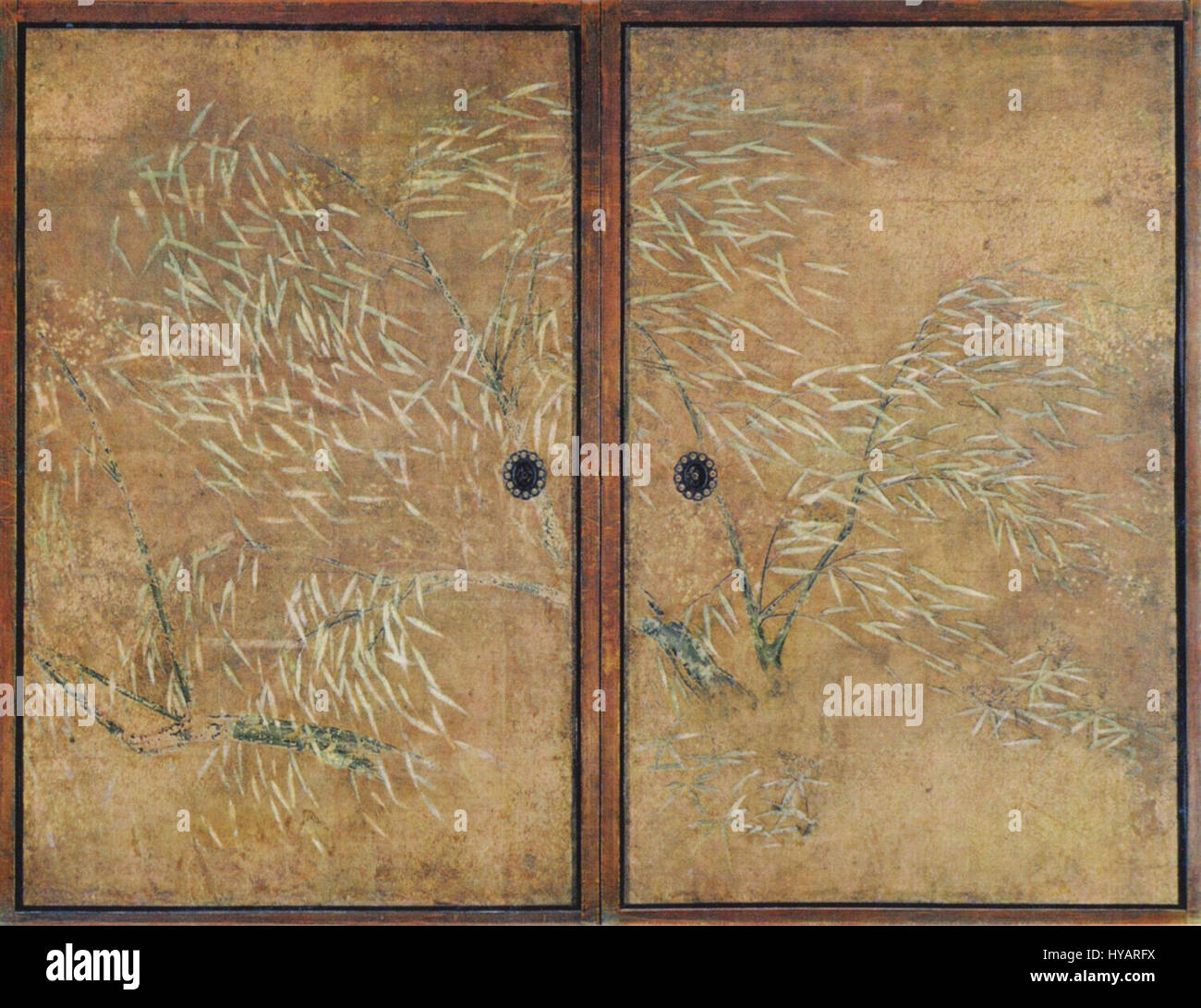 A painting by Kano Eitoku, a Japanese master artist of the 16th century ...