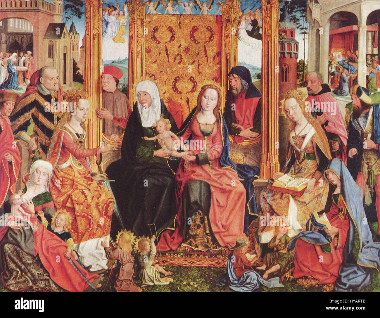 The 'Meister der Heiligen Sippe' is an artist known for creating religious works during the ...