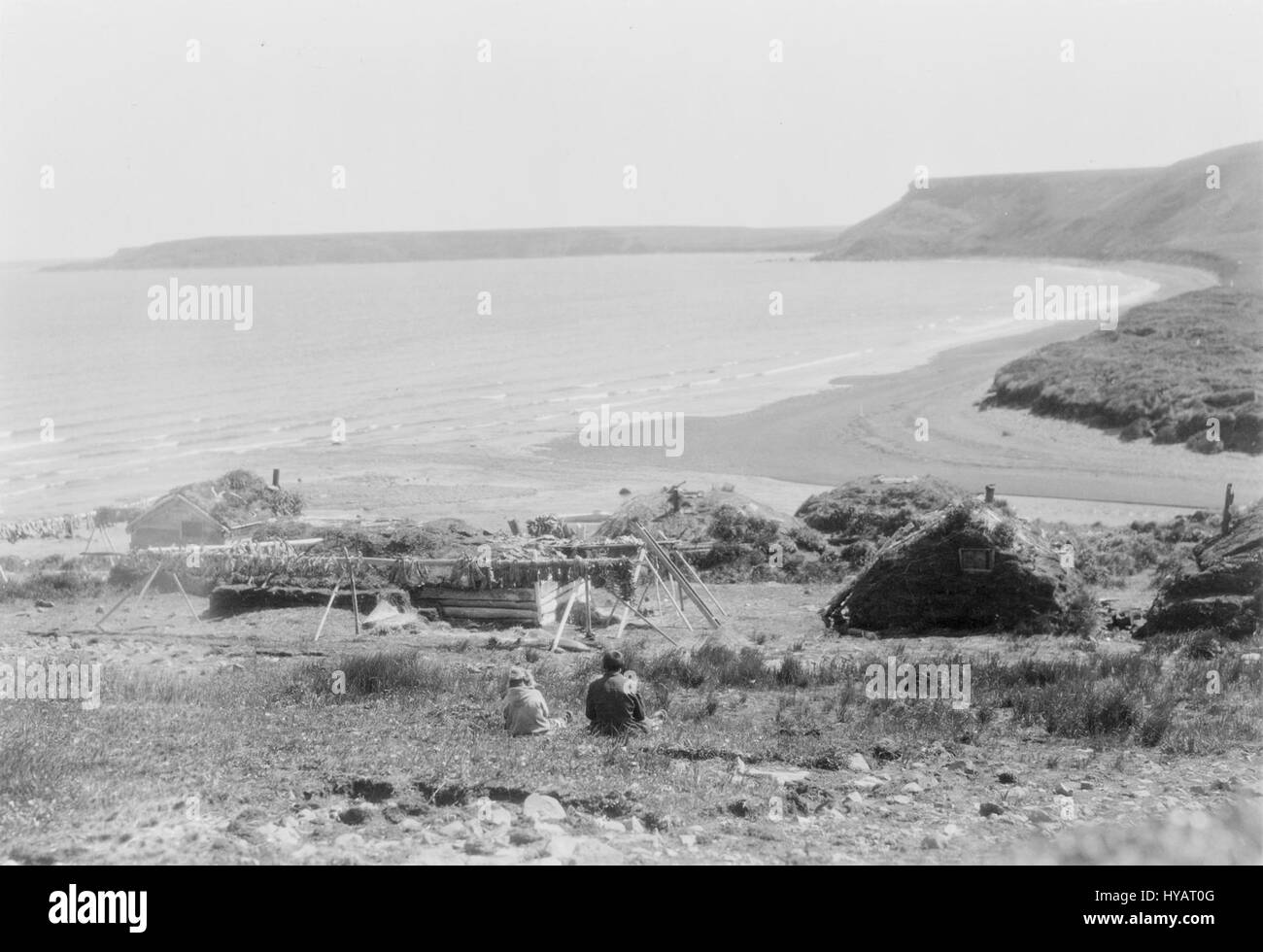 This image depicts Nash Harbor, located on Nunivak Island, Alaska. The ...