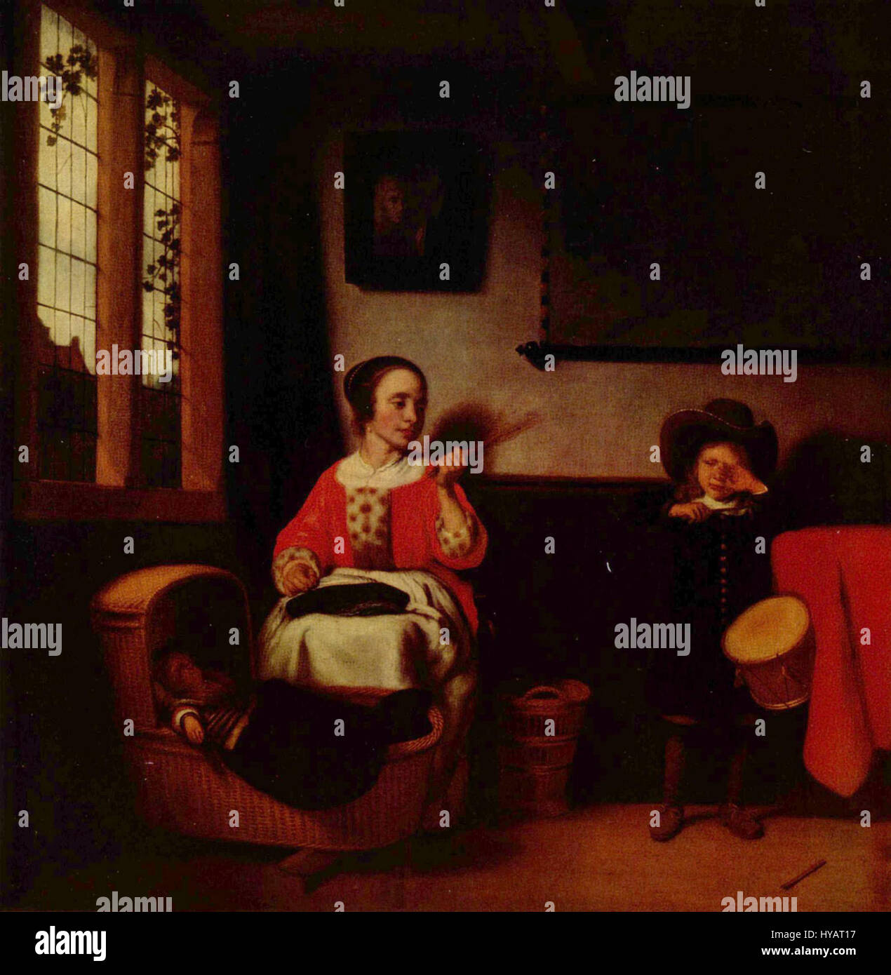 Nicolaes Maes, a 17th-century Dutch painter, is known for his portraits ...