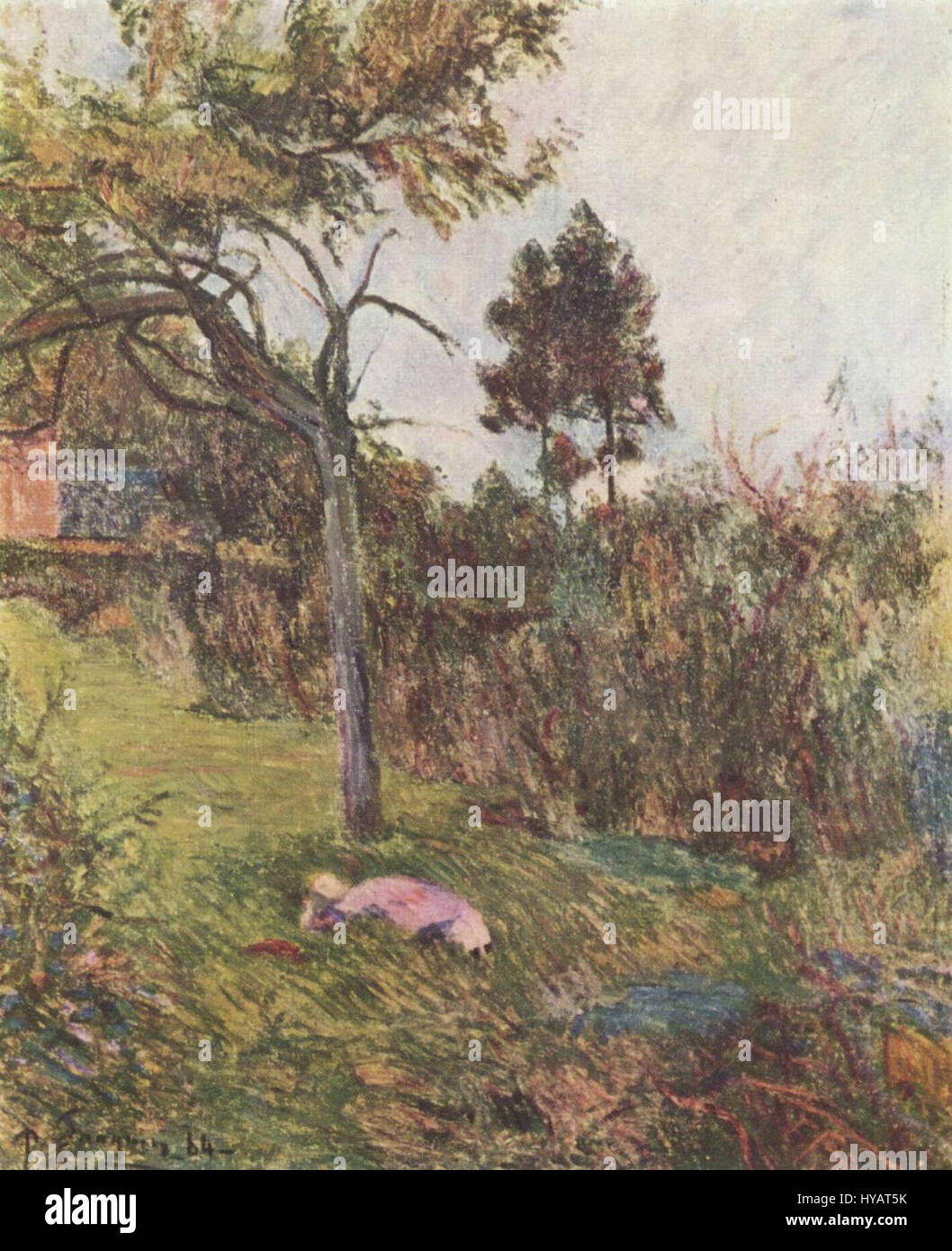 This painting by Paul Gauguin exemplifies his post-impressionist style ...