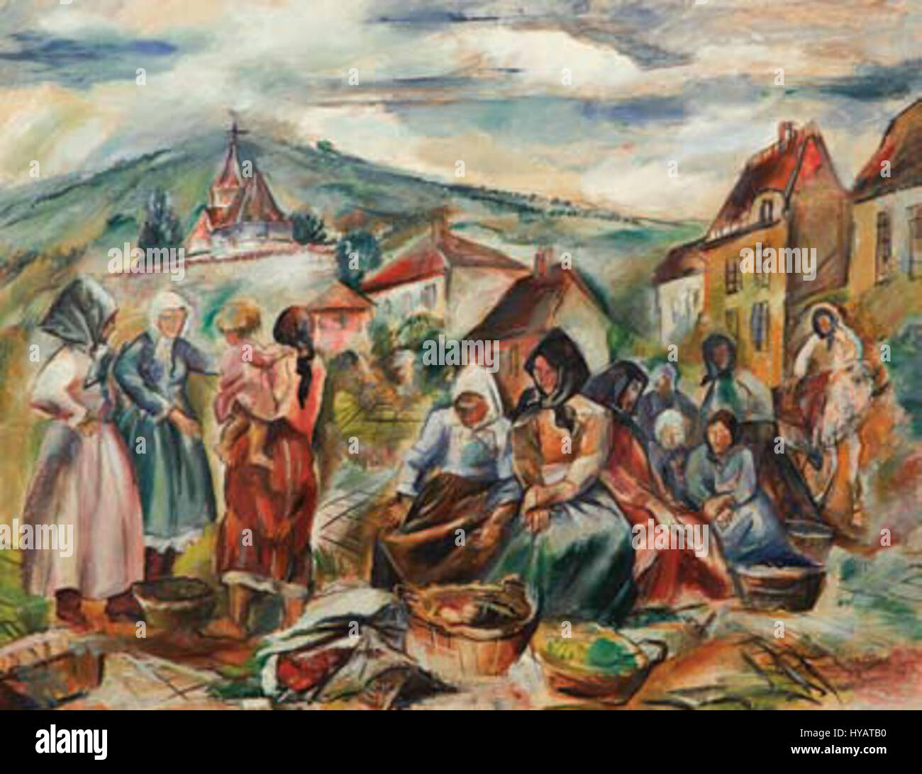 *Elena Popea Targ in Ardeal* refers to a traditional depiction of ...