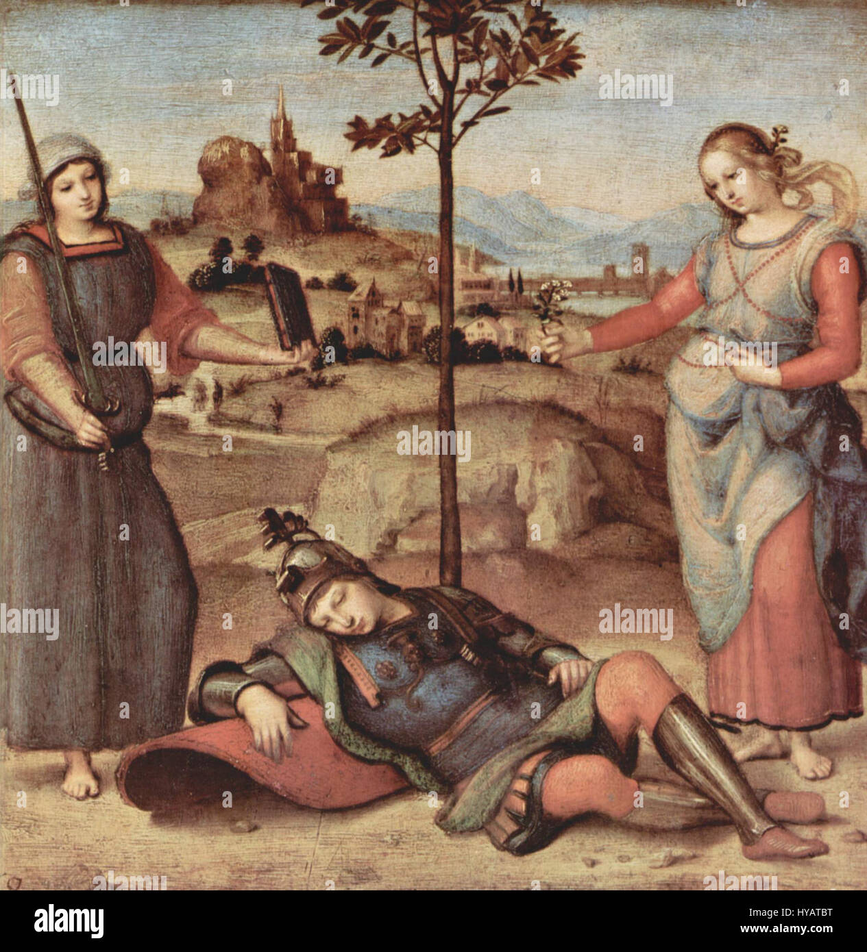 This work, attributed to Raphael, exemplifies his mastery in ...