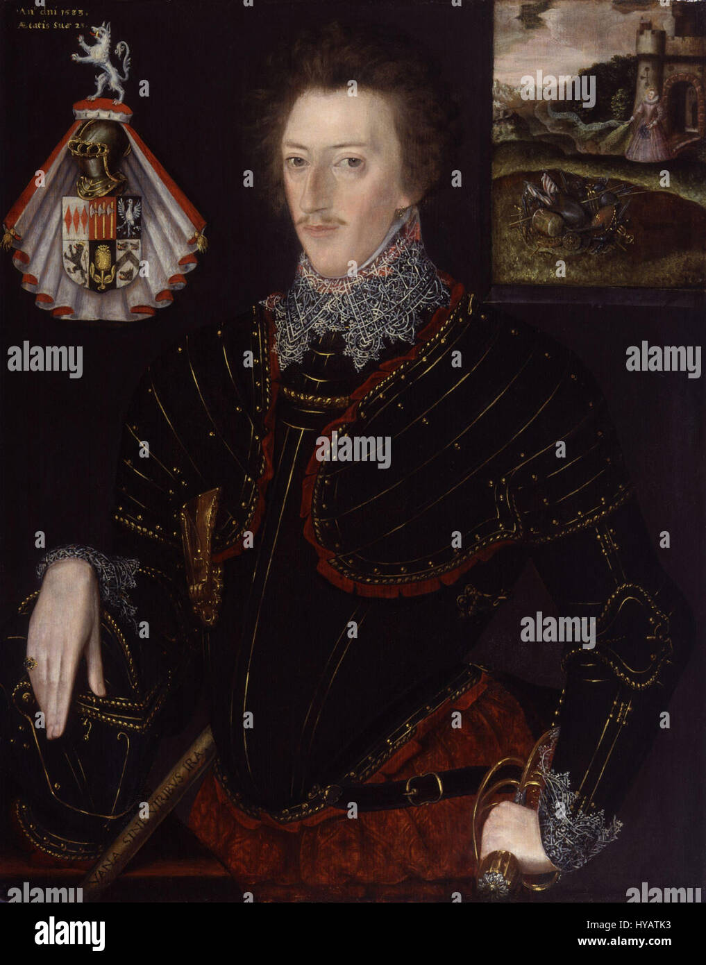This is a portrait of Sir Edward Hoby, a notable historical figure. His ...
