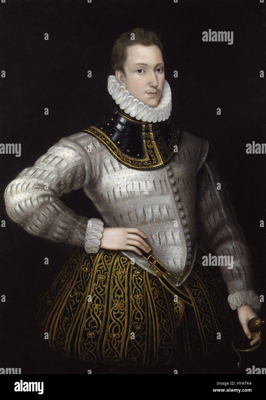 A portrait of Sir Philip Sidney, an influential English poet, soldier ...
