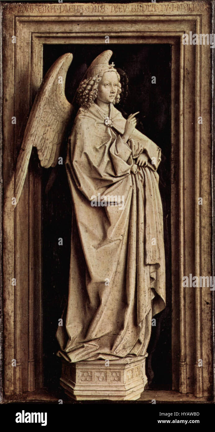 This work by Jan van Eyck, known for his detailed realism, exemplifies ...
