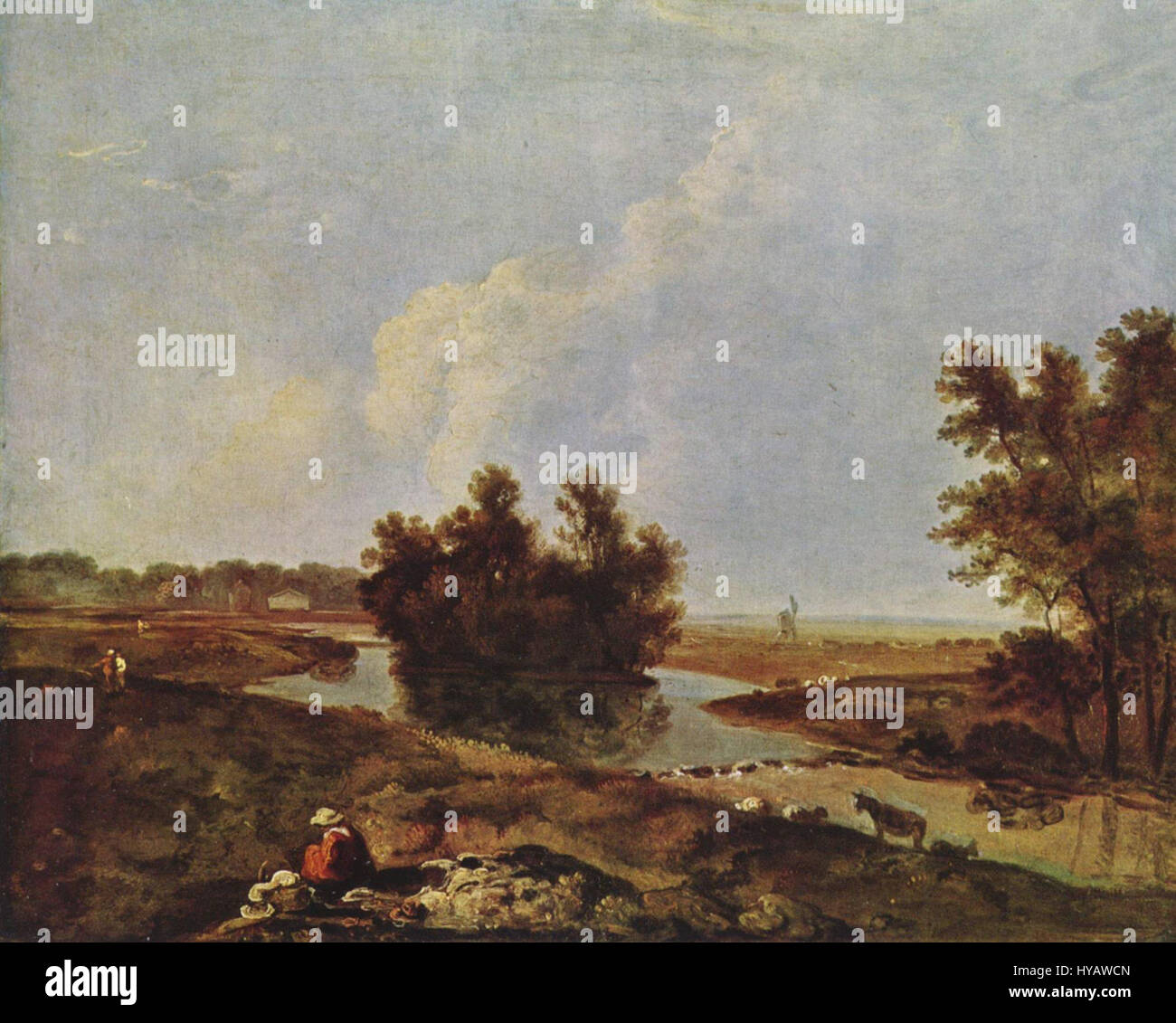 Richard Wilson’s painting exemplifies his landscape style, capturing ...