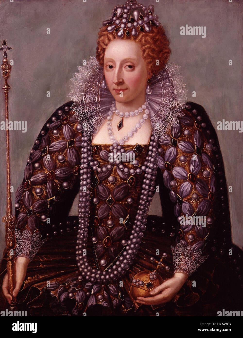 This portrait of Queen Elizabeth I, housed at the National Portrait ...
