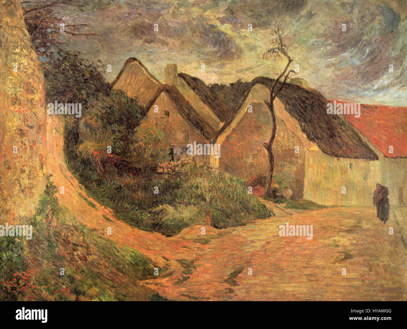 Paul Gauguin’s painting '005' exemplifies his post-impressionist style ...