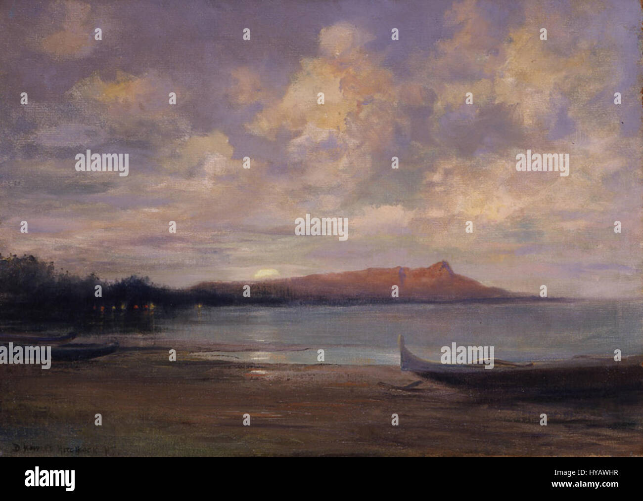 'Diamond Head Nocturne' by D. Howard Hitchcock Stock Photo - Alamy