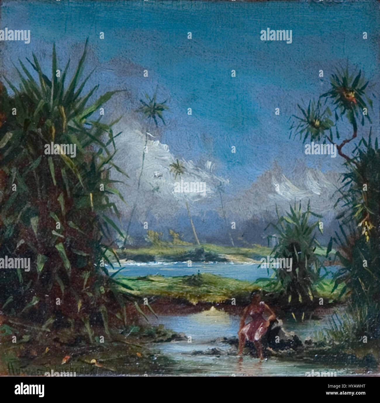 'Old Hilo Bay' by D. Howard Hitchcock is an oil painting depicting a ...