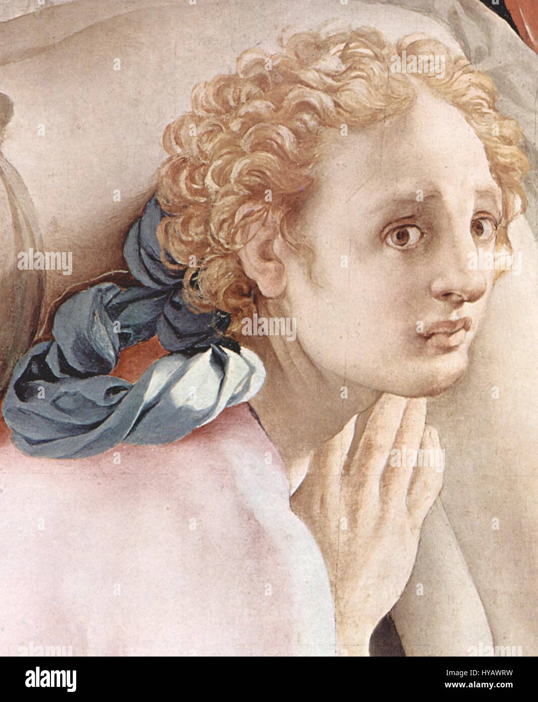 This artwork by Jacopo Pontormo, known for his Mannerist style ...