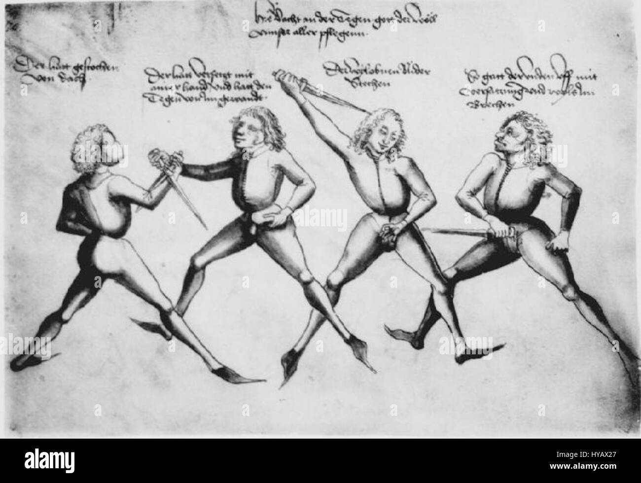 Fencing manuscript Black and White Stock Photos & Images - Alamy