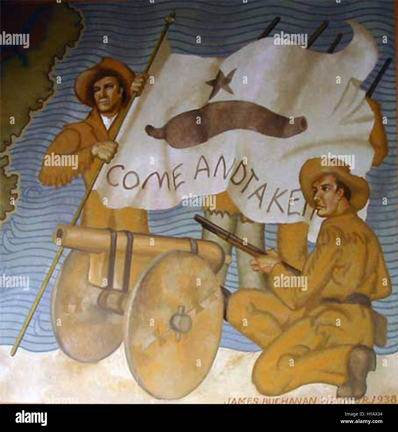 The 'Come And Take It' mural reflects themes of defiance and resistance ...