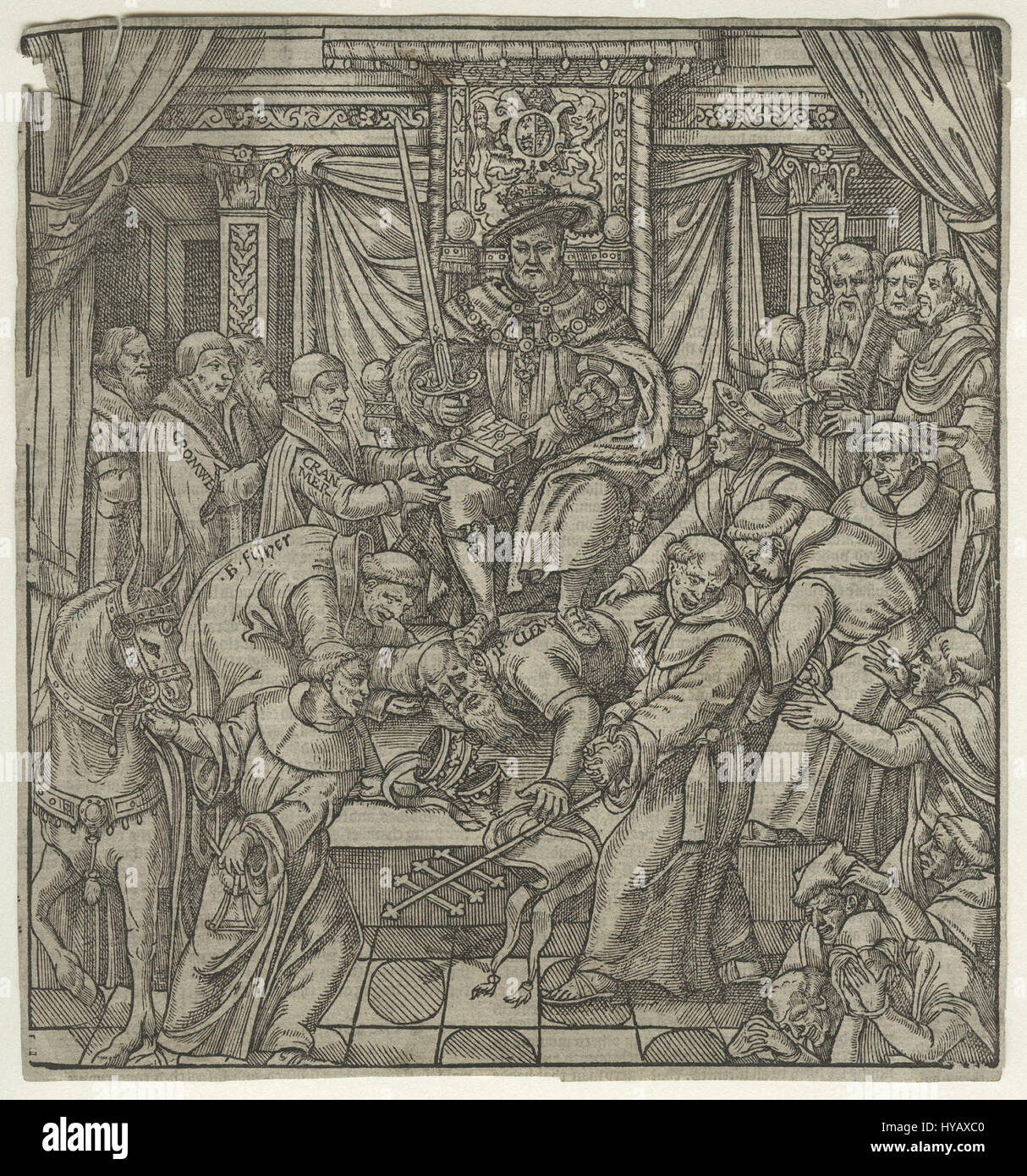 This artwork, 'Reign of King Henry VIII,' portrays the English monarch ...