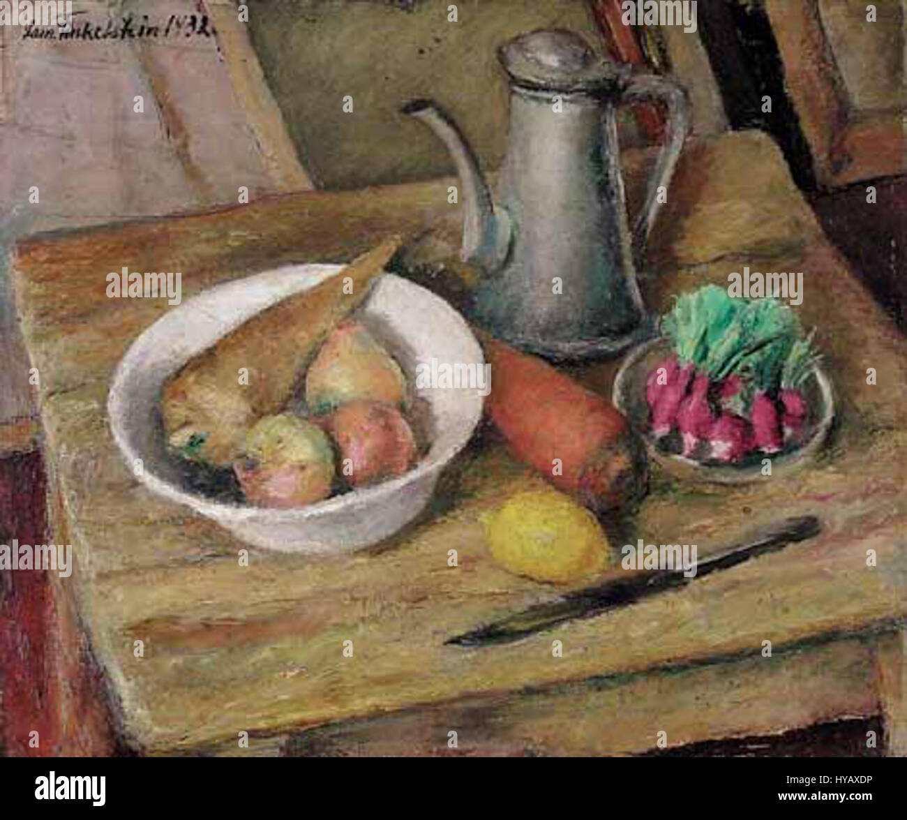 Samuel Finkelstein's 1932 still life composition emphasizes the details ...