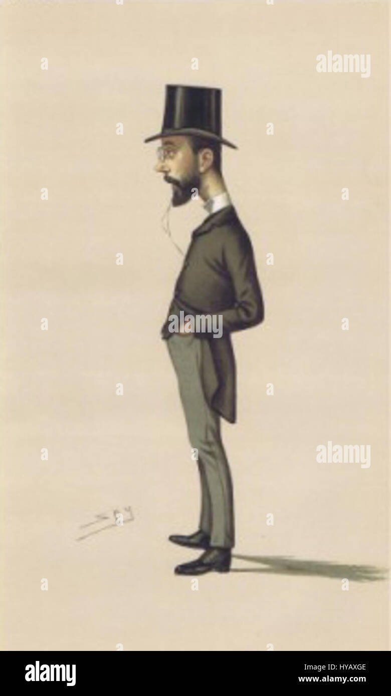 A portrait of T.M. Healy, featured in Vanity Fair on April 3, 1886. The ...
