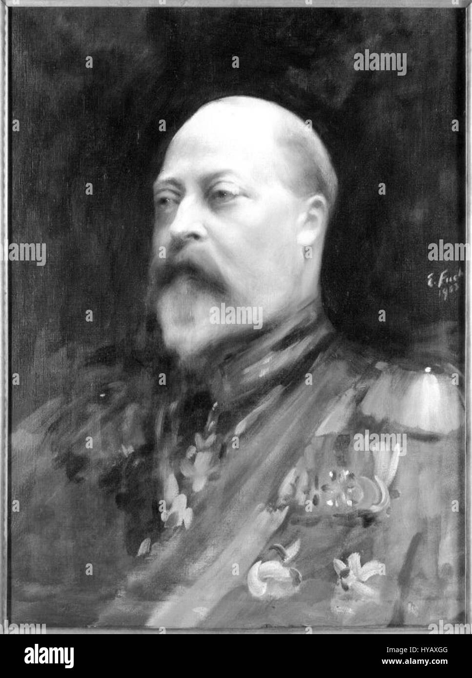 Edwardian portrait painting Black and White Stock Photos & Images - Alamy