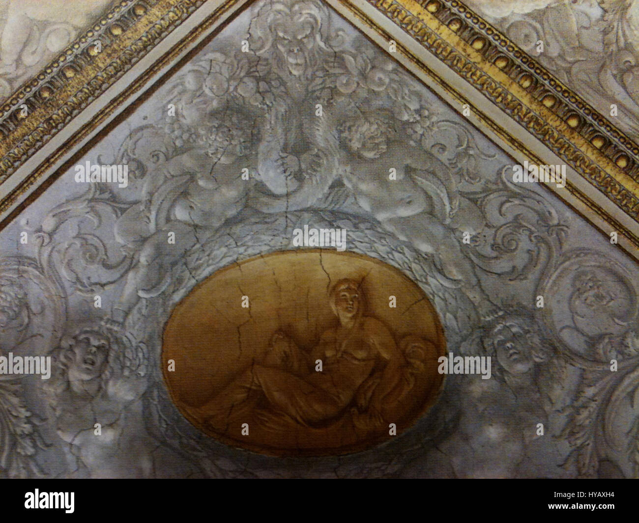 The Camerino Farnese Ceiling, located in the Farnese Palace in Rome, is ...
